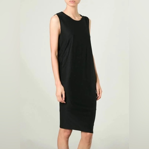 Helmut Lang | Dresses | Nwt Helmut Lang Sync Jersey Draped Black ...